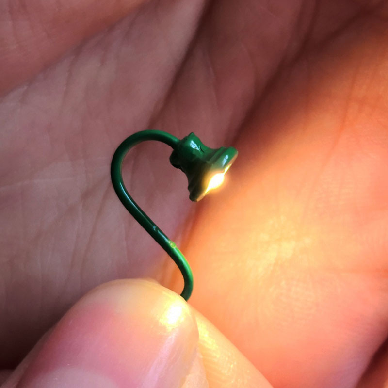 5 PCS HO Scale Classic Wall Mount Gooseneck Lamps/Street Lamp Model ...