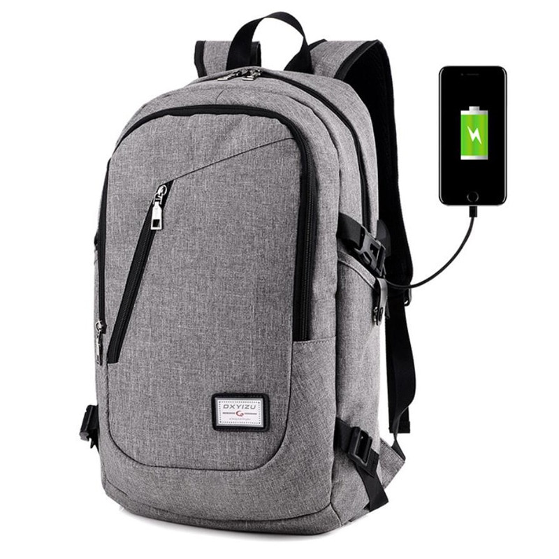 USB Charging Port Business Backpack Men School Student Laptop Backbag ...