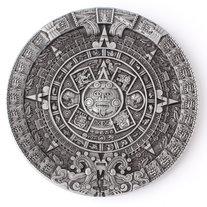Belt DIY Aztec Solar Calendar Belt Buckle Mysterious ancient Mayan ...