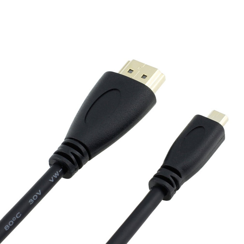 1.5m 6FT Extra Thin Portable Micro HDMI to HDMI Male Adapter Converter ...