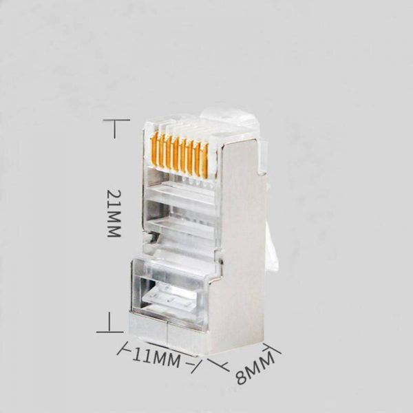 100PCS RJ45 Connectors RJ45 Crimp Ends 8P8C UTP Network Plug for CAT5 ...