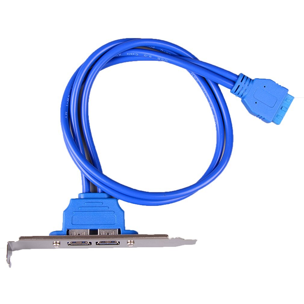 High Speed USB 3.0 Back Panel Expansion Bracket to 20-Pin Header Cable ...