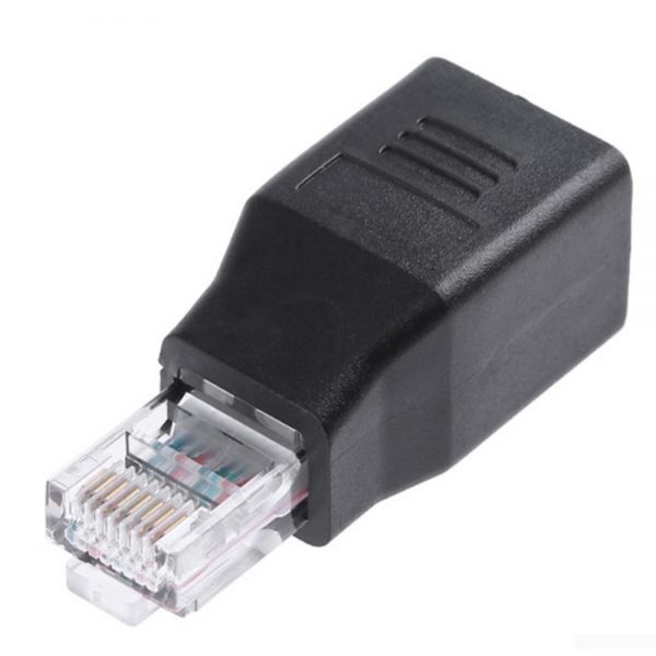 RJ45 CAT5 CAT5E Network Ethernet Connector Cable Adapter Converter ...